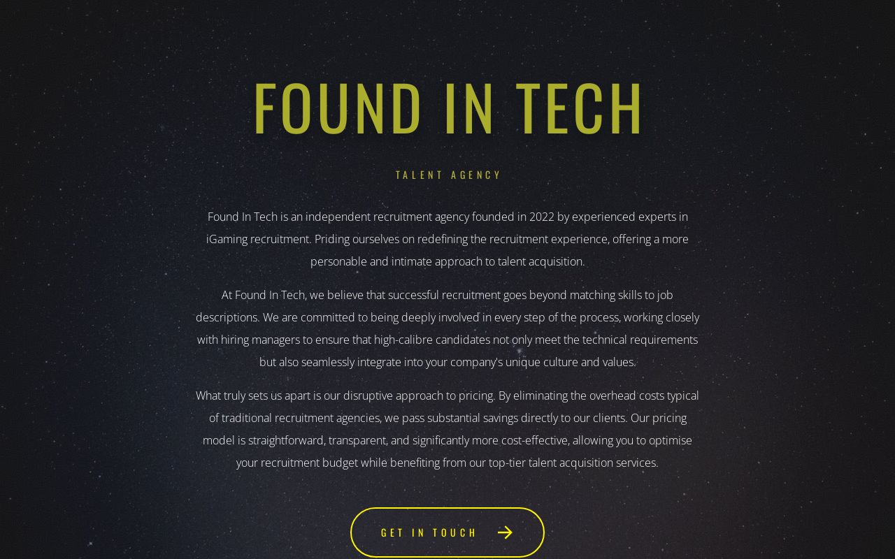 Found In Tech - Talent Agency